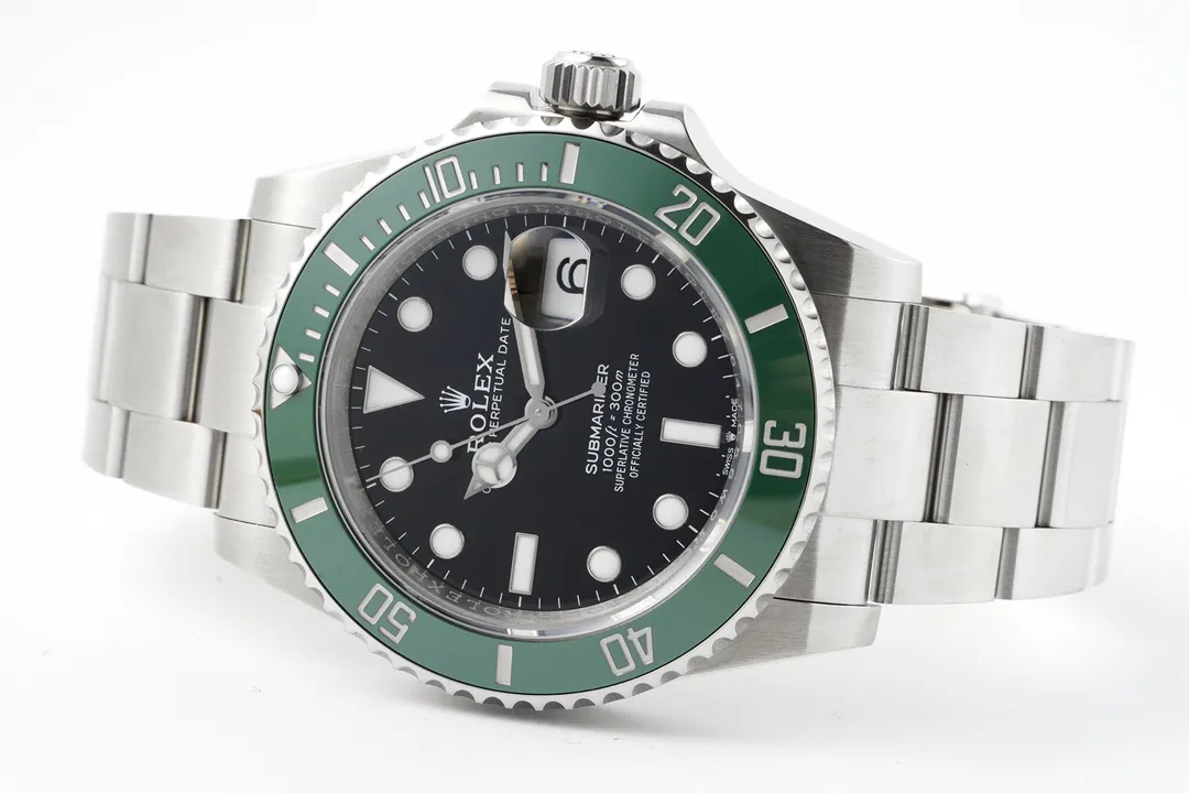 Replica AR Factory Rolex Submariner Hulk Green Ceramic Bezel Black Dial ...