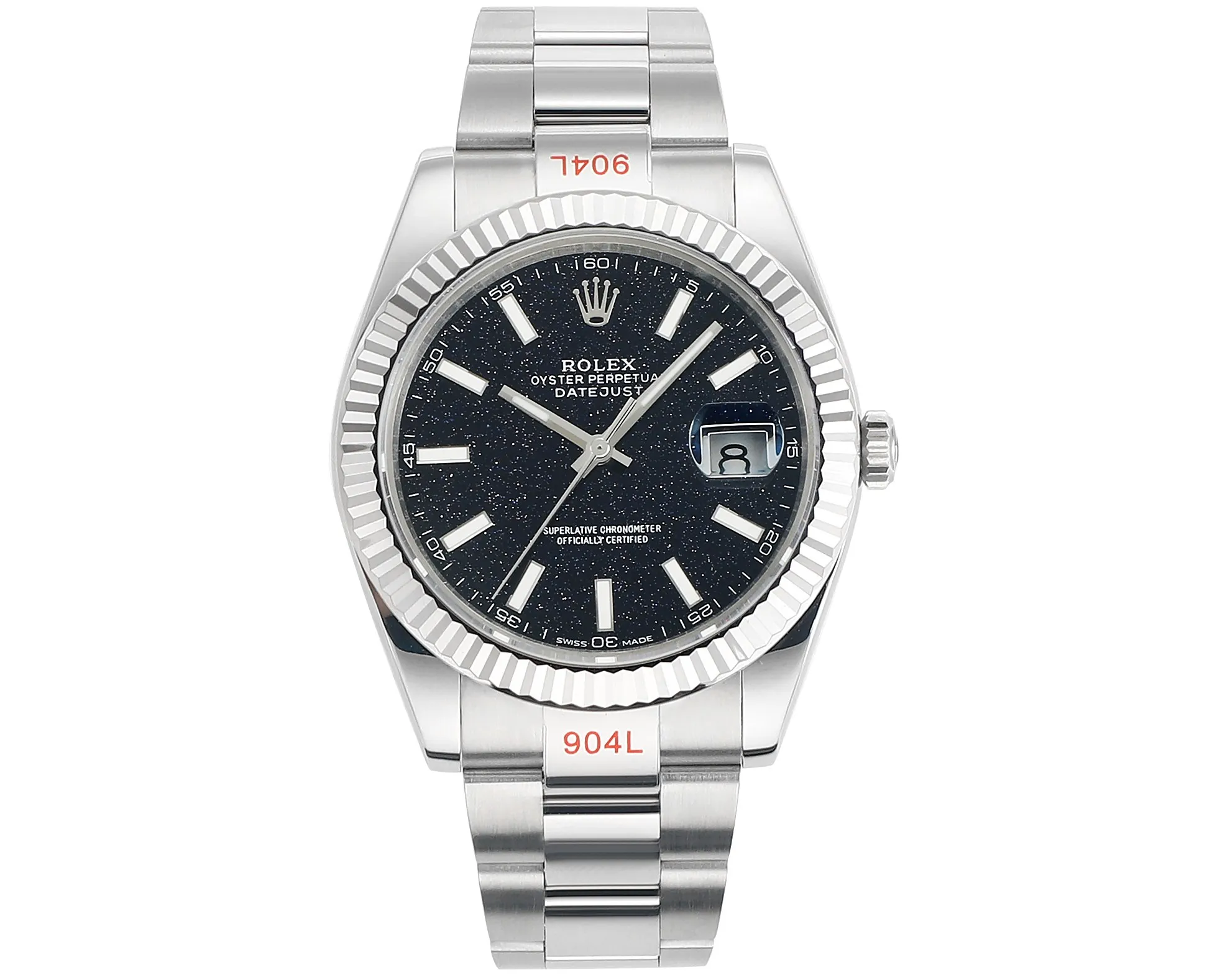 Replica VS Factory Rolex Datejust 41mm Black Dial Fluted Bezel ...