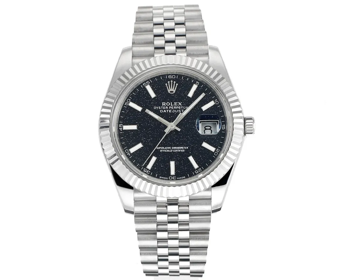 Replica VS Factory Rolex Datejust 41mm Black Dial Fluted Bezel ...