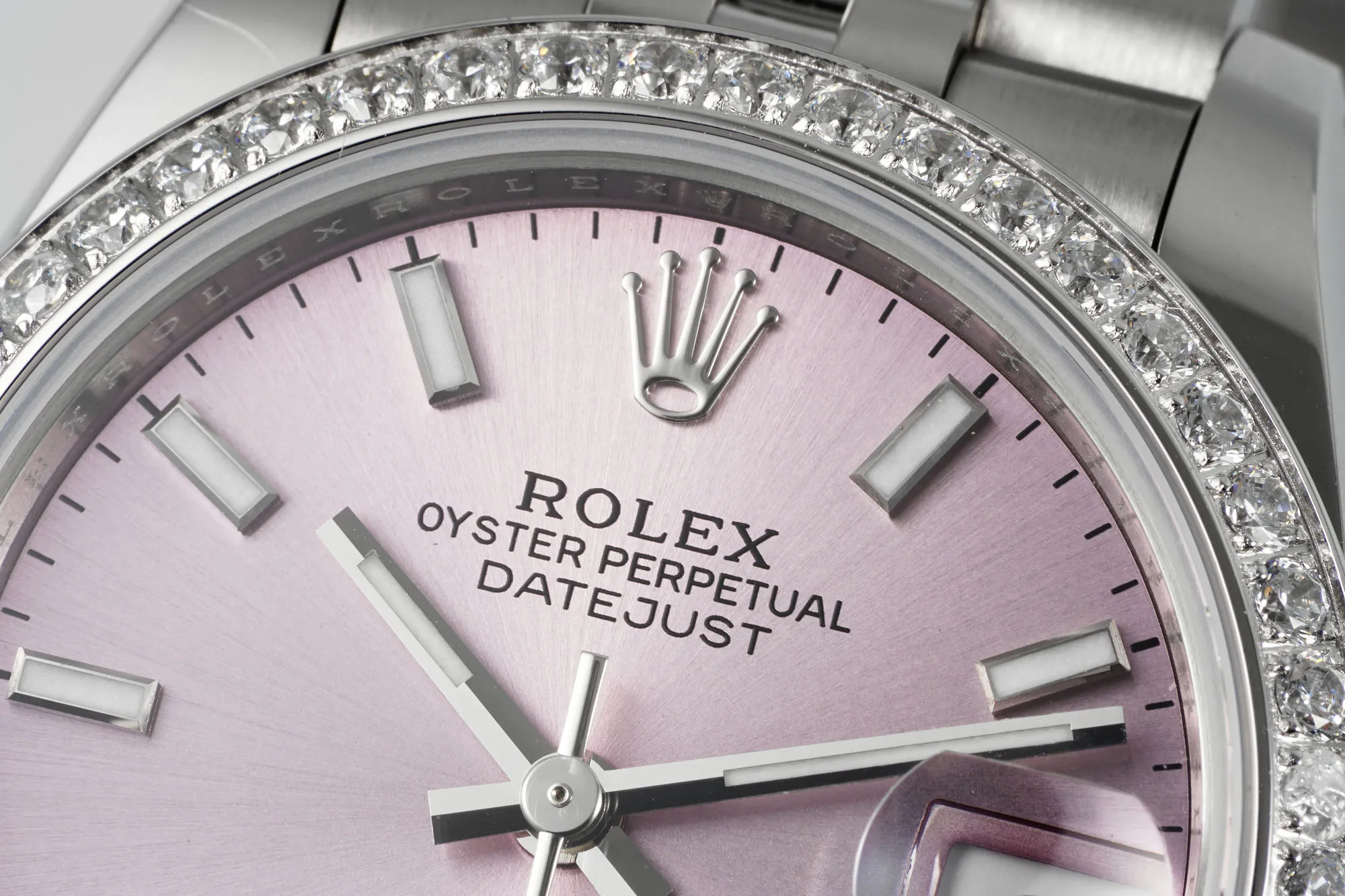 Replica AR Factory Rolex Datejust 31mm Pink Dial Diamond Bezel ...