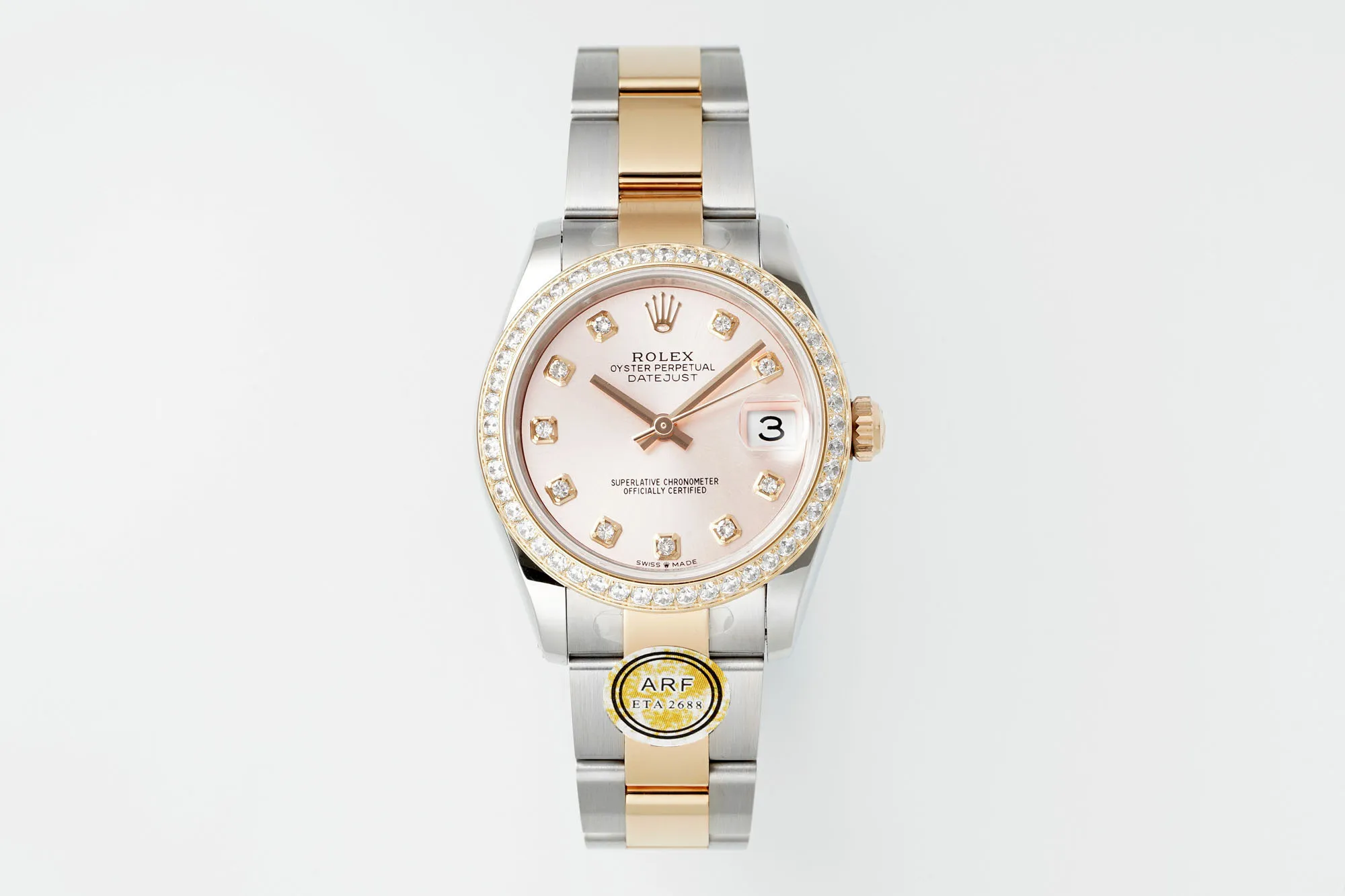 Replica AR Factory Rolex Datejust 31mm Two-Tone Rose Gold and Steel ...
